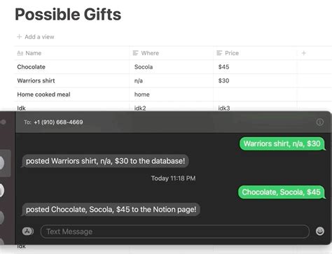 brainstorm father s day ts with notion and twilio sms