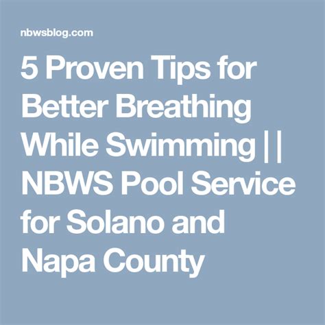 5 Proven Tips For Better Breathing While Swimming Pool Service