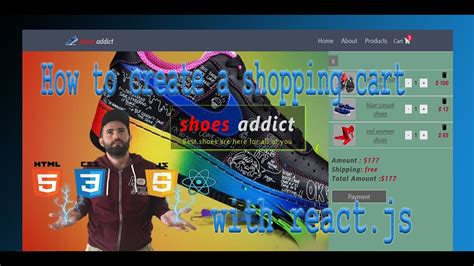 react js shopping cart youtube