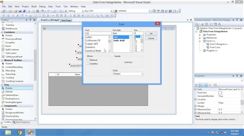 display selected row from datagridview to textbox in c youtube