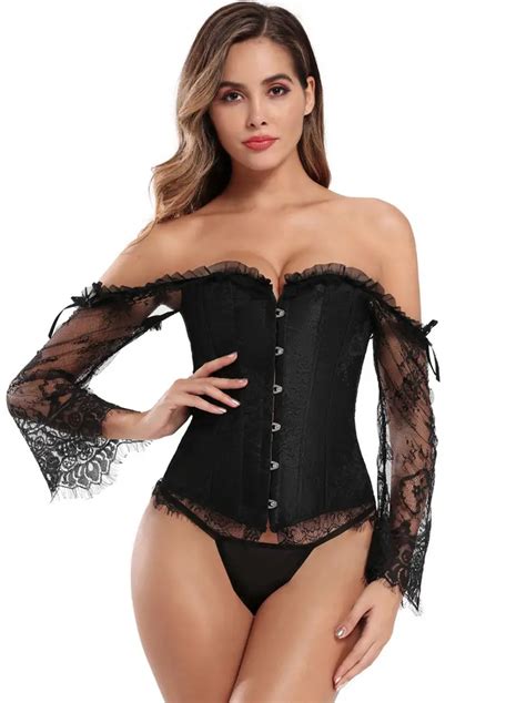 Women Renaissance Corset Dress F Shoulder Lace Court Bustier Temu
