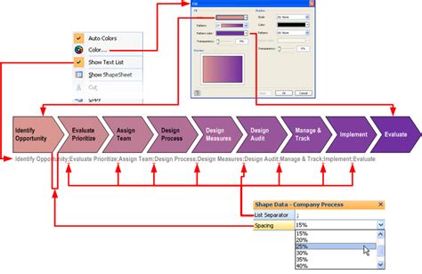 automatic chevron process shape visio guy