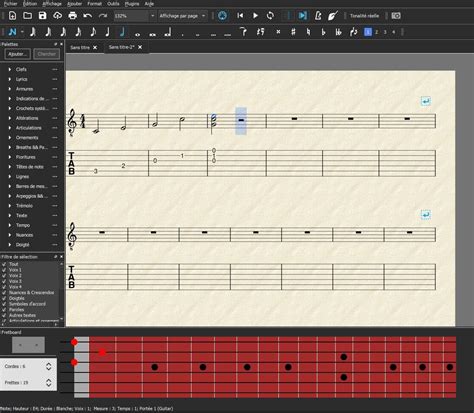 manche de guitare virtuel via un plugin musescore