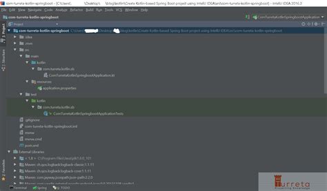 create a kotlin based spring boot project using intellij