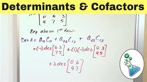 Find The Determinant Of A Matrix Using Cofactors Youtube