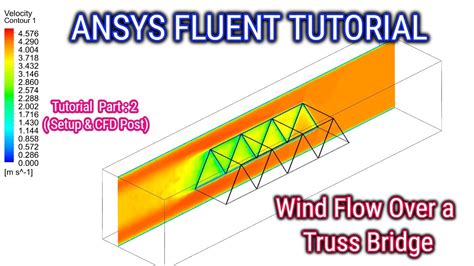 ansys fluent tutorial analysis of wind flow over a truss bridge
