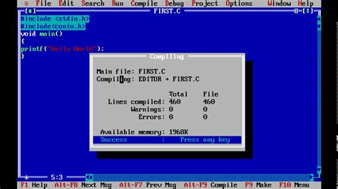 hello world program in c youtube