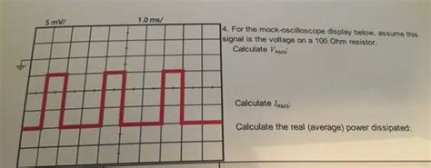 solved for the mock oscilloscope display below assume