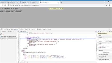 javascript confirm box with ok and cancel button youtube