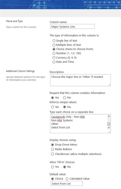 default values in sharepoint choice column microsoft community
