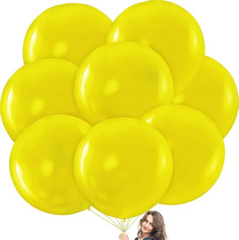 Prextex Yellow Giant Balloons 8 Jumbo 36 Inch Yellow