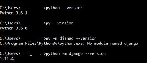 django why do python and py commands run different