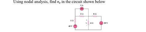 solved using nodal analysis find v0 in the circuit shown