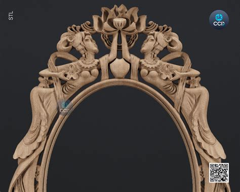 Carved Frame Stl 3d Model Carvign Frame Cnc Router Carving Etsy