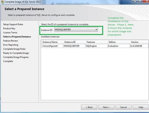 install sql server 2012 using sysprep