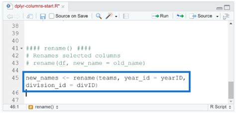 add remove and rename columns in r using dplyr