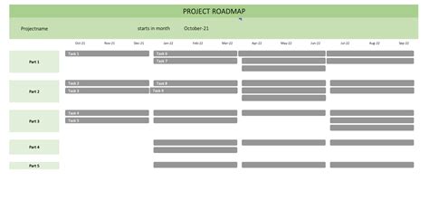 excel roadmap template free