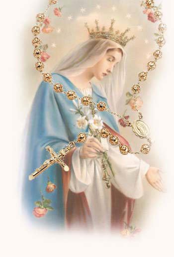 Mother Mary Praying The Rosary