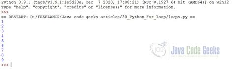 for loop in python examples java code geeks 2021