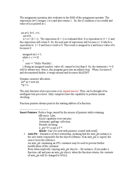 points in c class computer programming constructor object