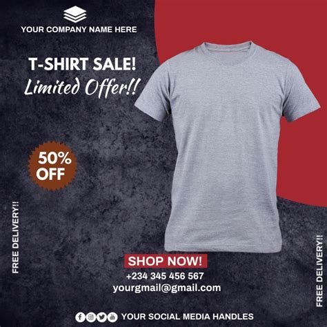 T Shirt Sale Template Postermywall