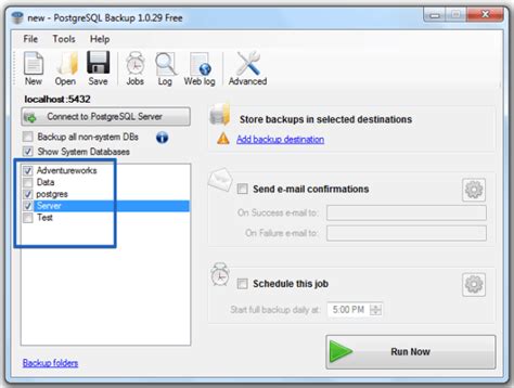 lite postgresql backup gui tool