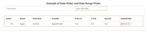 ngx bootstrap daterange picker and date picker