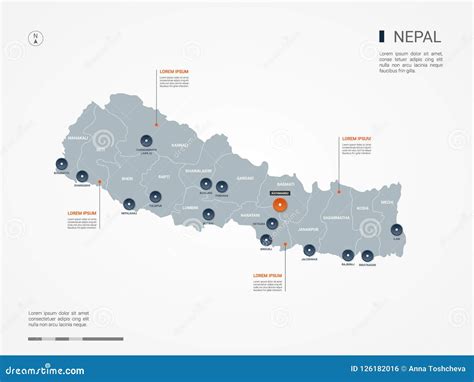 Nepal Infographic Map Vector Illustration Stock Vector Illustration