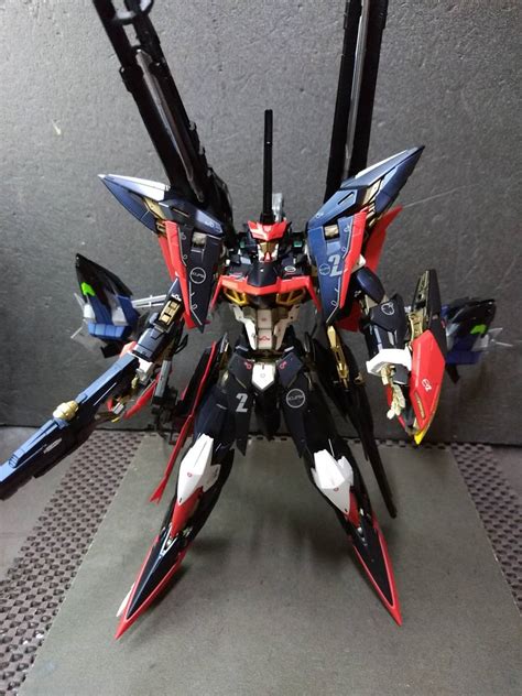 【やや傷や汚れあり】 プレバン限定mg1 100エクリプスガンダム2号機＋プレバン限定mg1 100ライジンストライカーパック・塗装済み完成品
