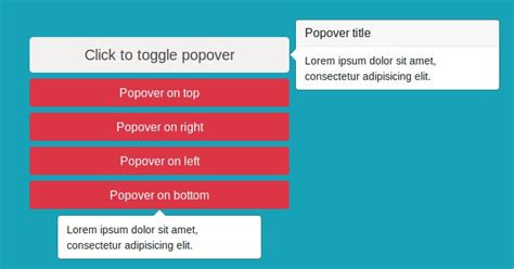 bootstrap 4 with popover like tooltip example example popover lorem