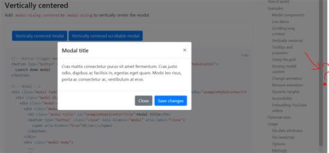javascript how to detect position of the bootstrap modal scrollbar images