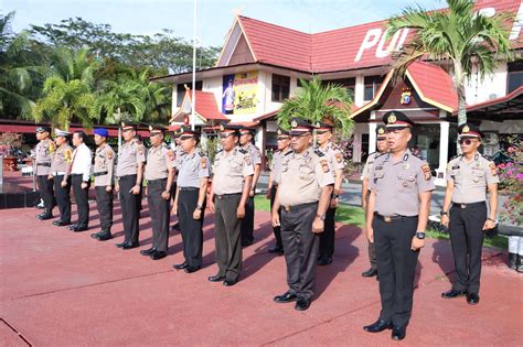 Upacara Kenaikan Pangkat 72 Personel Polres Inhil Polda Riau Naik