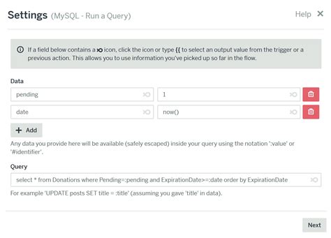 mysql query result usage questions flow xo community