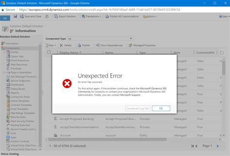 problem with publishing all customizations microsoft dynamics crm