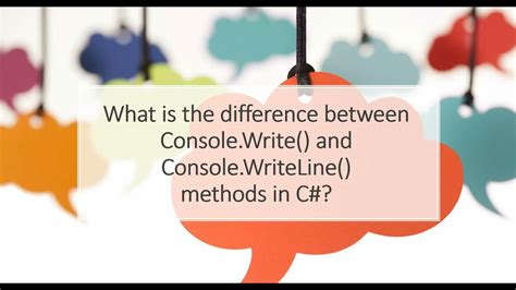 what is the difference between console write and console writeline