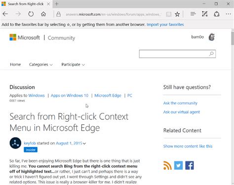 right click context menus in edge build 10166 microsoft community
