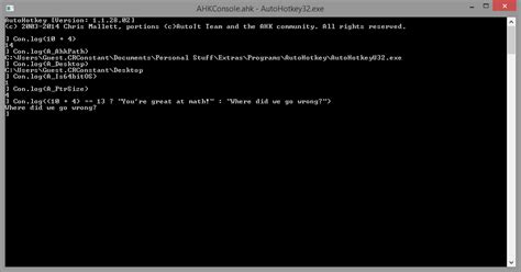 ahk console interpreter autohotkey community
