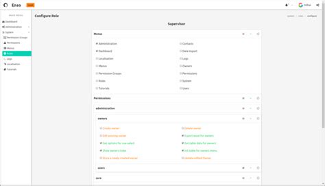 roles laravel enso
