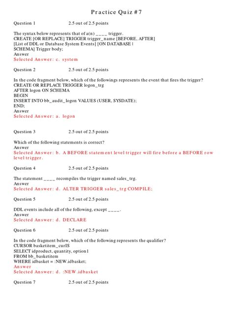 pl sql practice quizzes final exam pdf pl sql sql