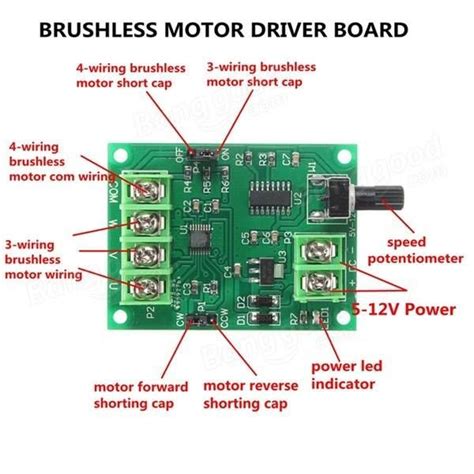 5v 12v dc brushless motor driver board controller for hard