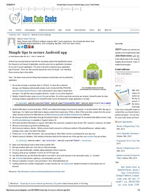 simple tips to secure android app java code geeks pdf web