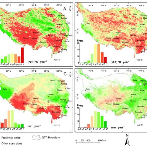 Spatial Patterns Of The Trends Of A Annual Mean Land Surface