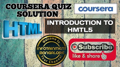 all quiz solutions coursera introduction to html5 youtube