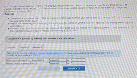 Solved In 2024 Internal Auditors Discovered That Pke
