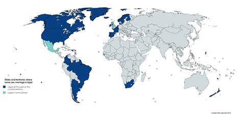 States And Territories Where Same Sex Marriage Is Legal As Of 2017