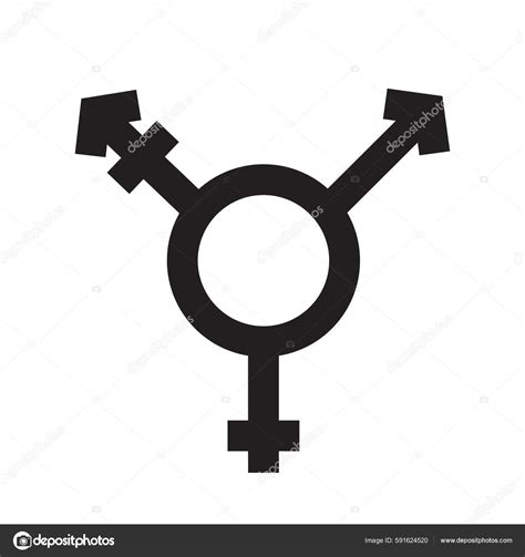 Transgender Symbol Simple Outline Sexual Orientation Icon Vector Gender