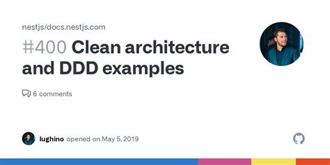 clean architecture and ddd examples · issue 400 · nestjs docs nestjs