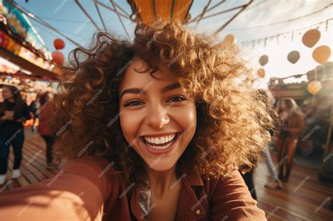 Premium Ai Image Adorable Girl With Brown Curls Generative Ai