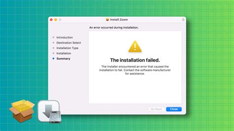 how to fix the installation failed error on mac