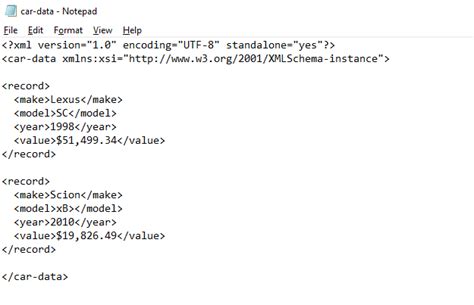 example xml declaration certify letter